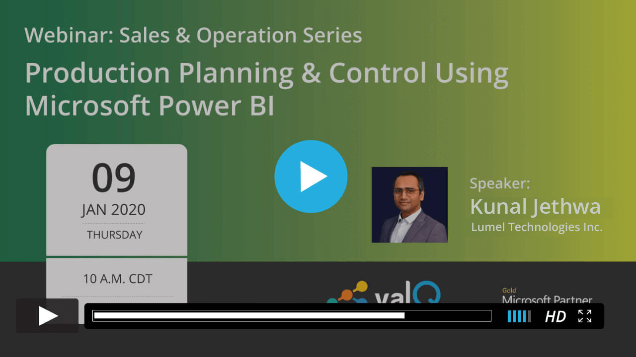 Production Planning & Control using Microsoft Power BI - US | ValQ