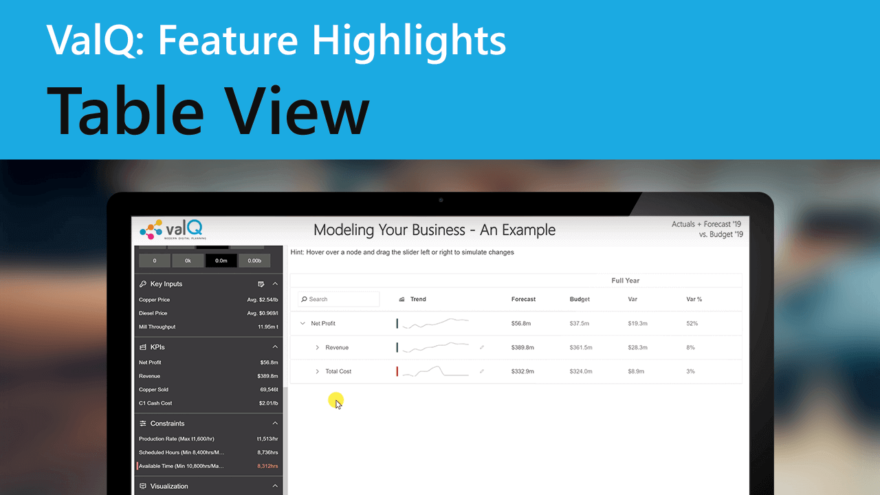 [Video] ValQ: Feature Highlights – Table View | ValQ